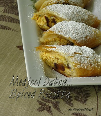 more than burnt toast: Medjool Date and Spiced Ricotta Strudel