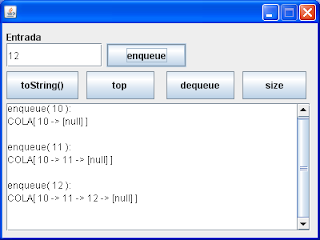 Memoria Dinámica en Java, Cola estructura de datos FIFO
