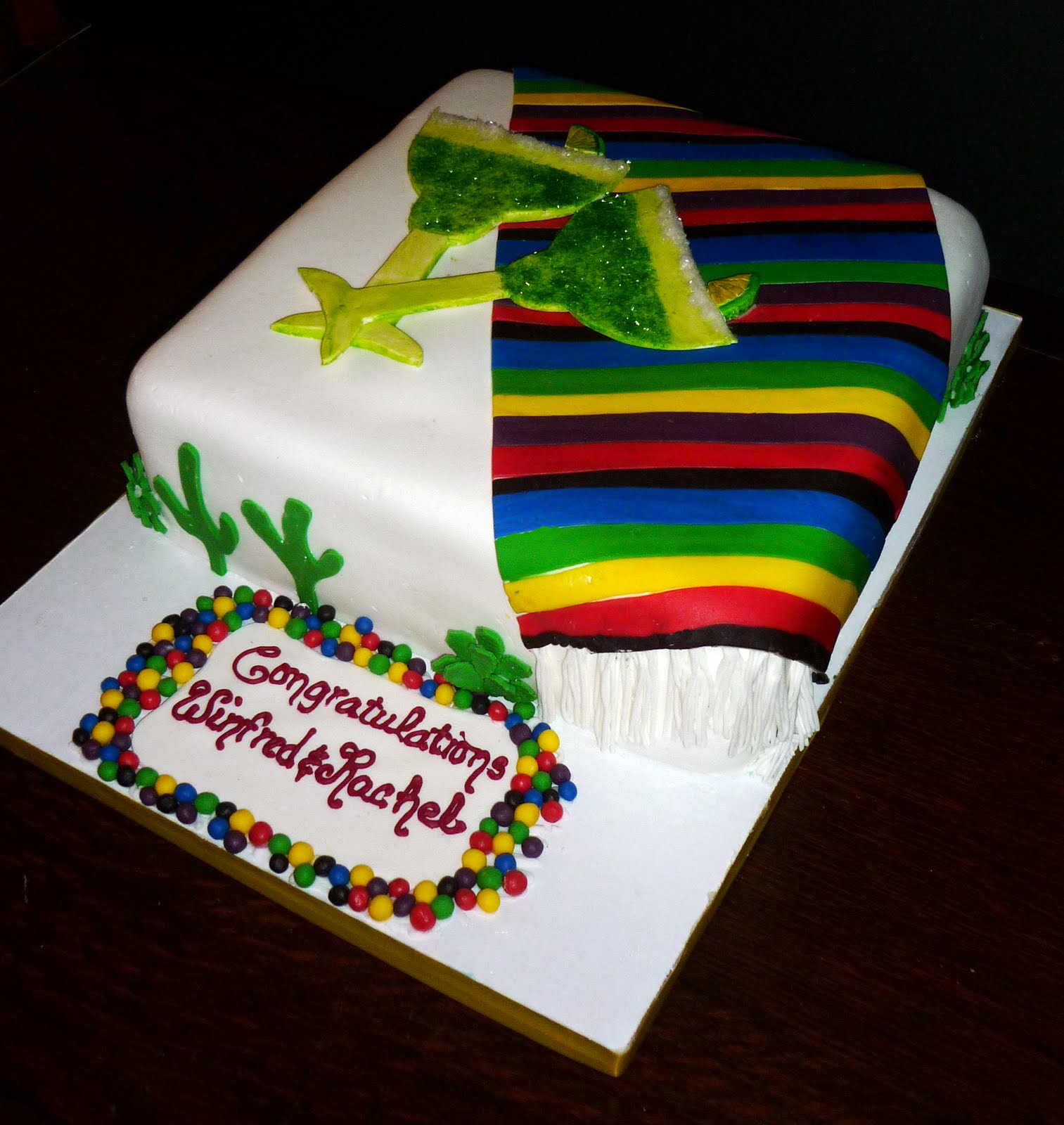 Alamo Sweets. LLC: Rachel's Wedding Shower Fiesta Cake