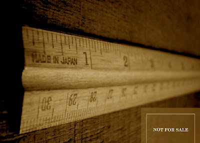 Antique Stationery: Antique wooden ruler | Made in Great Britain and Japan