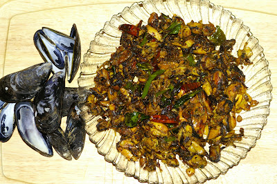 SALT, PEPPER, SUGAR and TAMARIND: Mussels stir fry Kerala style ...