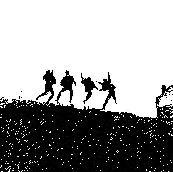 The Beatles Silhouette Jumping