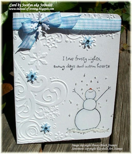 Instead of Ironing Blogspot: Penny Black Frosty the Snowman in his ...