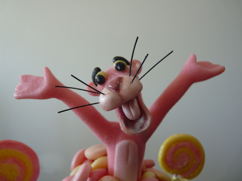 "mis trabajos en Porcelana": Candy Bar "La Pantera Rosa"