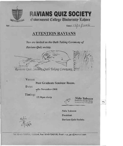 Ravians Quiz Society: Oath Taking Ceremony