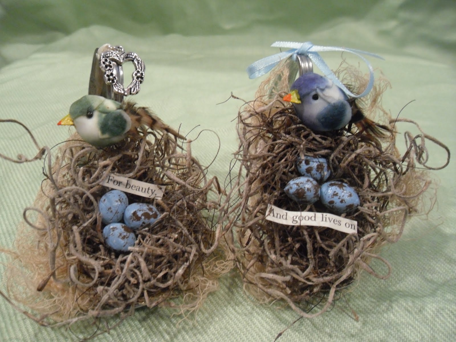 fabricfriend: Bird Nest Spoons