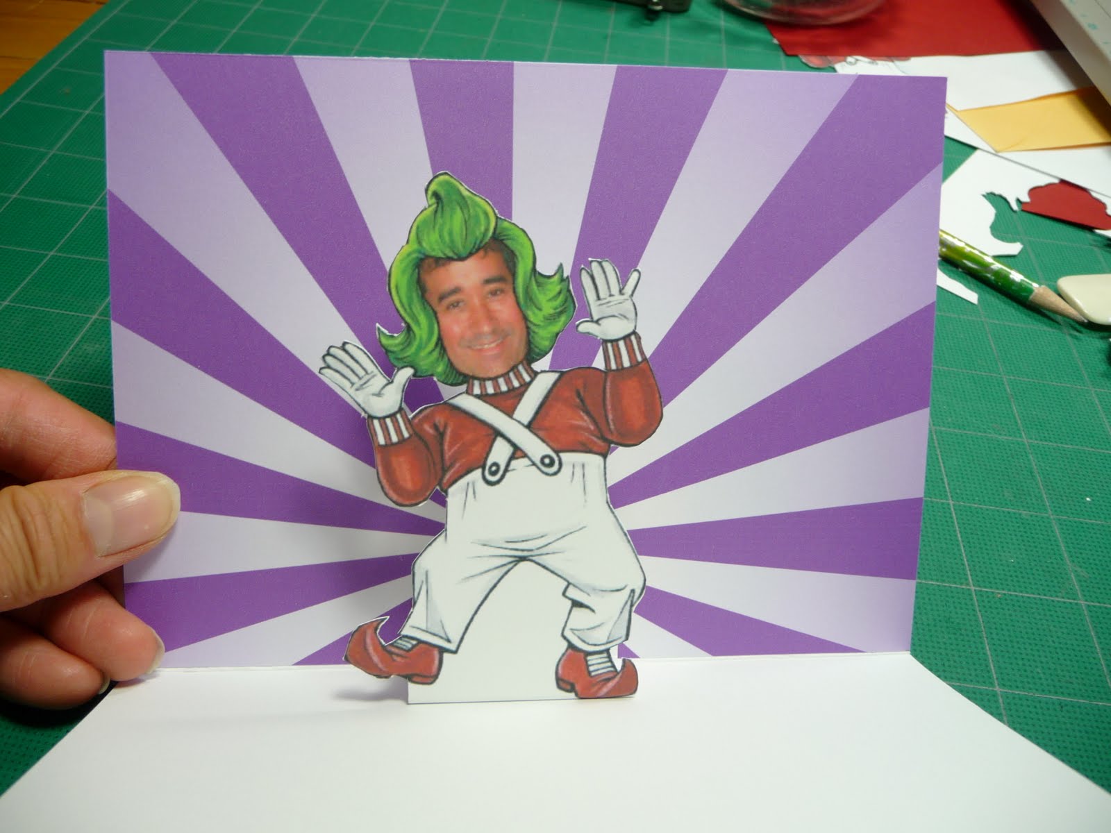 Molly Lee Cards: Oompa Loompa Pop-up Card