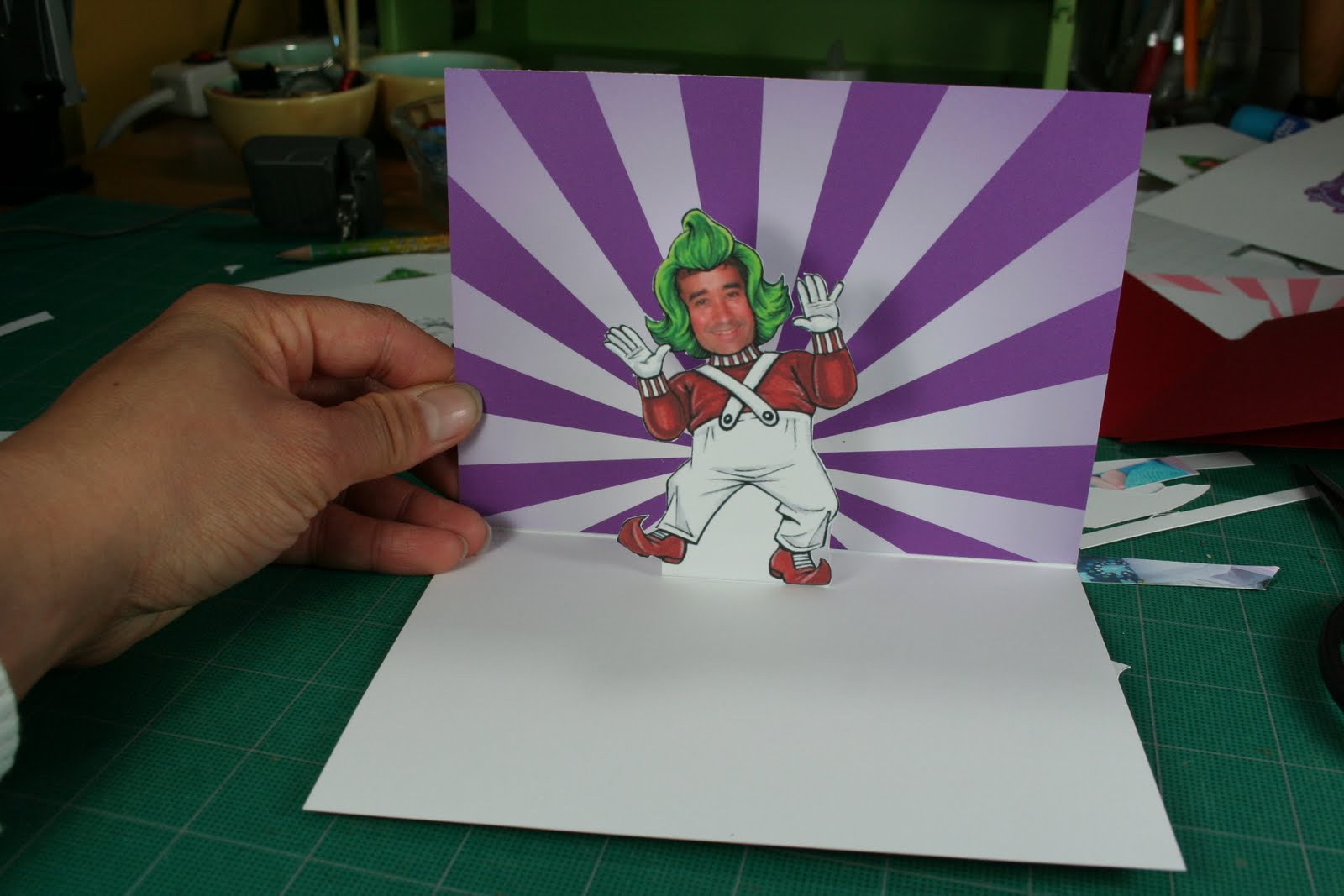 Molly Lee Cards: Oompa Loompa Pop-up Card