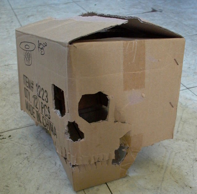 8. Cardboard Box Skull