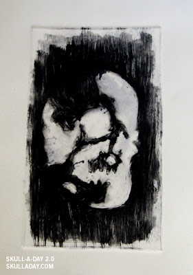 Monoprint Skulls
