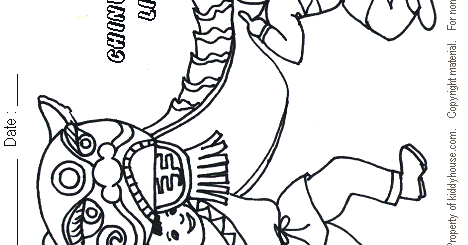Chinese Lion Dance Coloring Page Coloring Pages