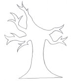 Free Printable Stencil Designs: Halloween Tree Stencil