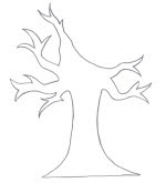 Free Printable Stencil Designs: Halloween Tree Stencil