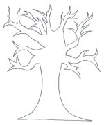 Free Printable Stencil Designs: Creepy Halloween Tree Stencil