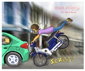 emedia solutions: Cartoon Rempit (I) : Billboard Rakan Cop (PDRM)