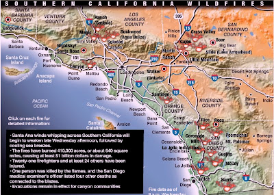 CFN - CALIFORNIA FIRE NEWS - CAL FIRE NEWS : Map of Southern California ...