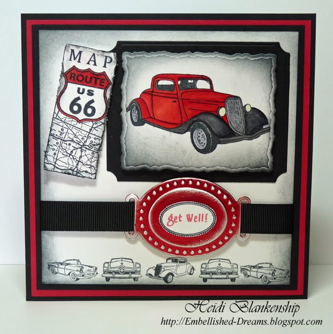 Embellished Dreams: Crafty Secrets - Car Classics - Get Well Card