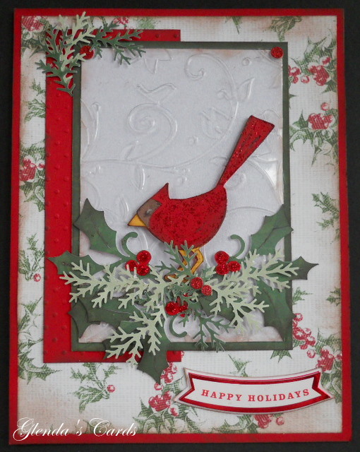 Glenda's Cards: Christmas Card with Cuttlebug Acrylic Mat