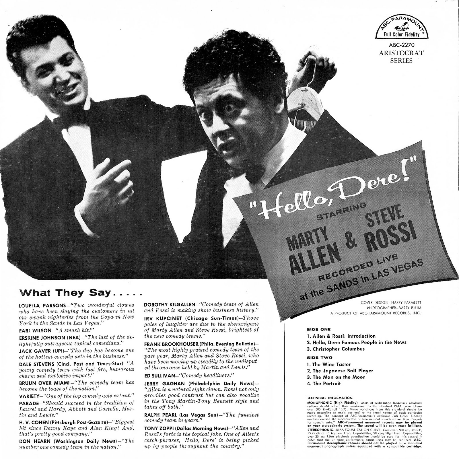 Vintage Stand-up Comedy: Allen & Rossi - Hello Dere 1963