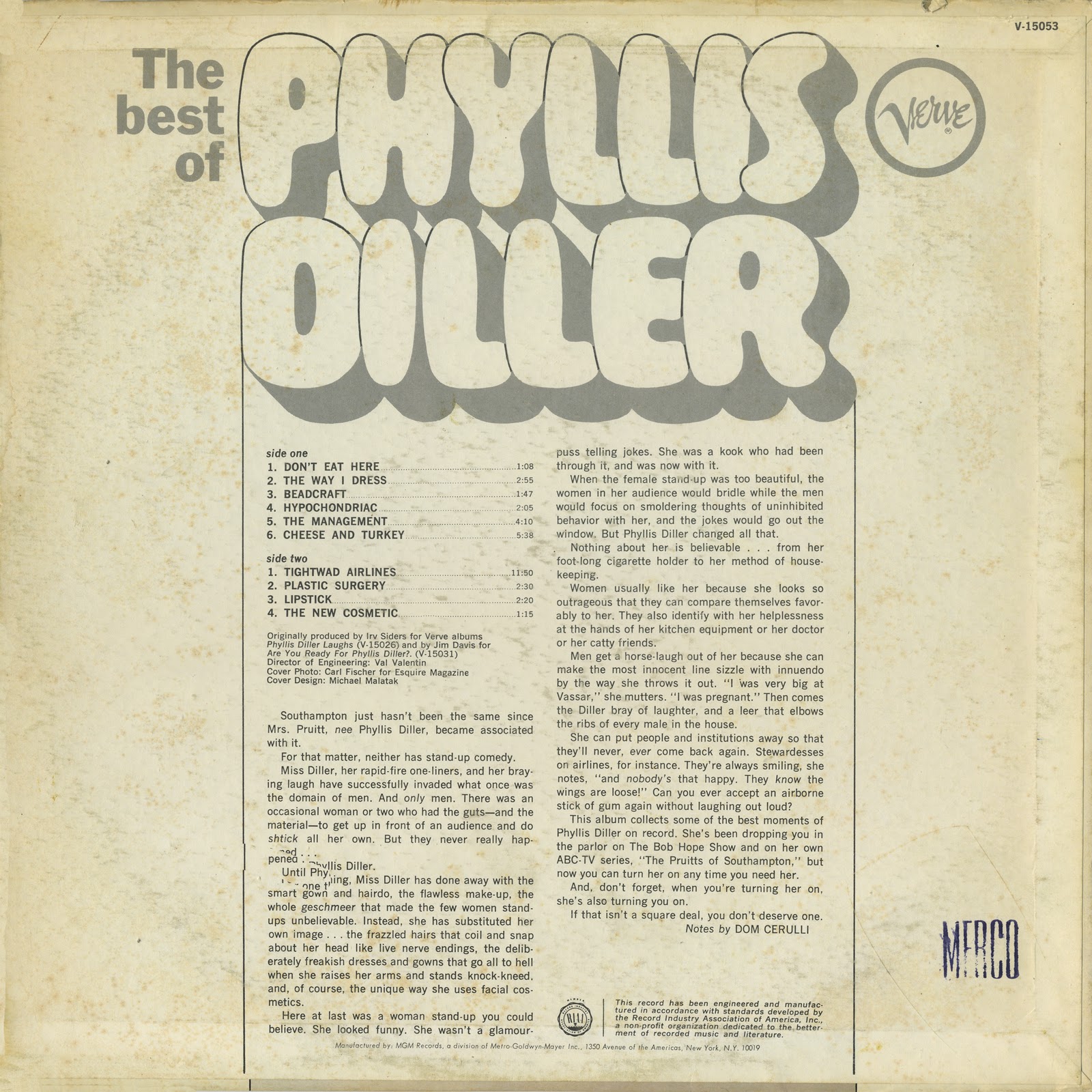 Vintage Stand-up Comedy: Phyllis Diller - Best Of Phyllis Diller 1965