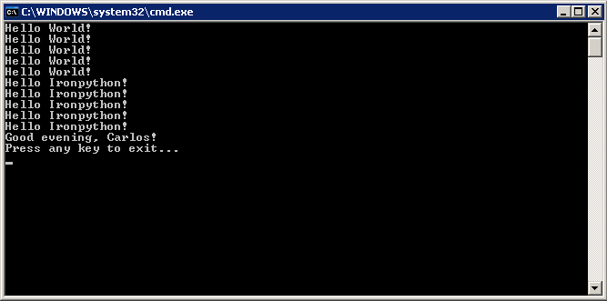 Carlos Quintanilla's blog: IronPython - Basics by Example