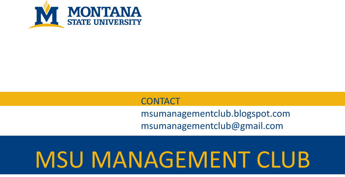 MSU MANAGEMENT CLUB: Business cards designs