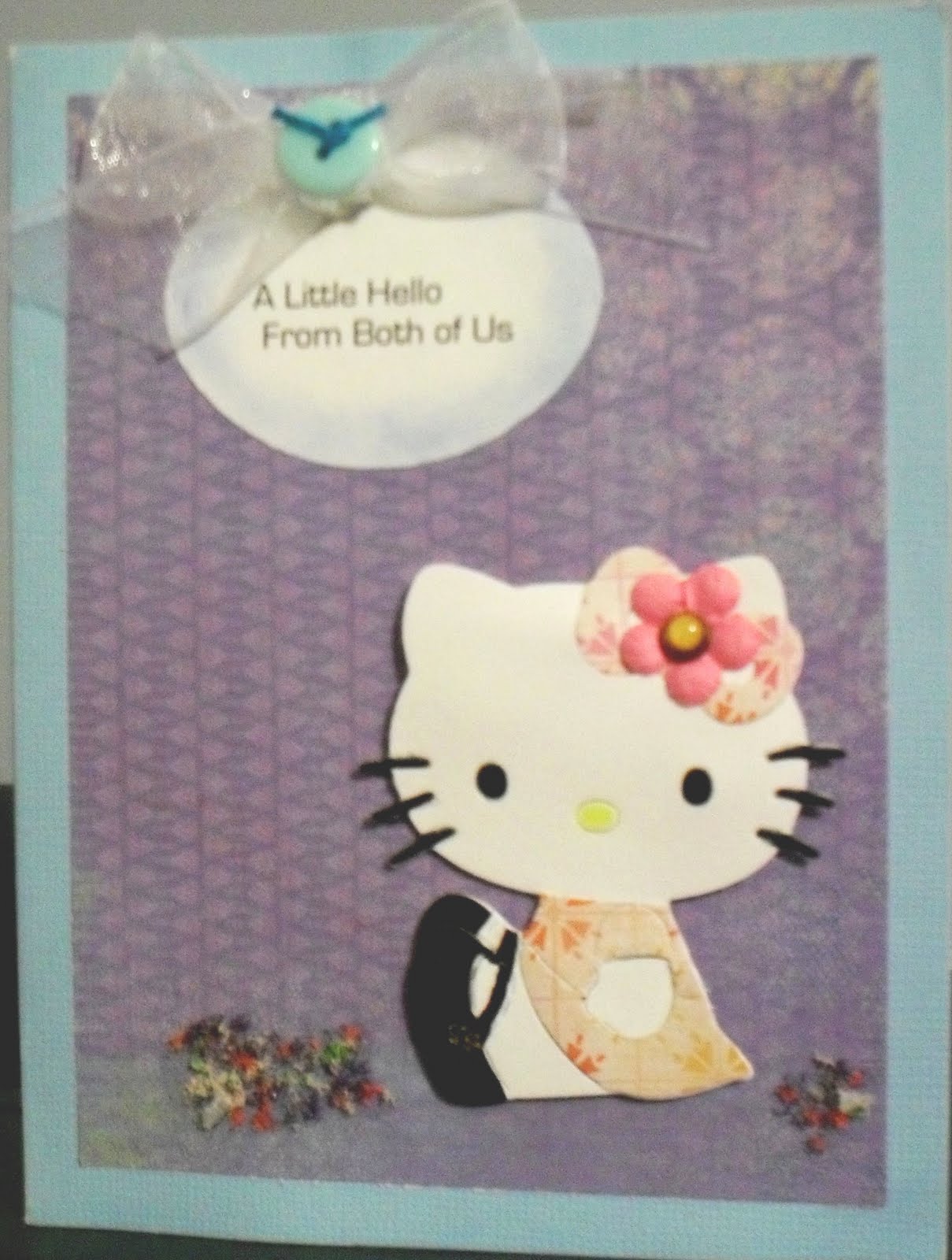 Madame Frog's Craft Blog: Hello Kitty Thinking of You Card