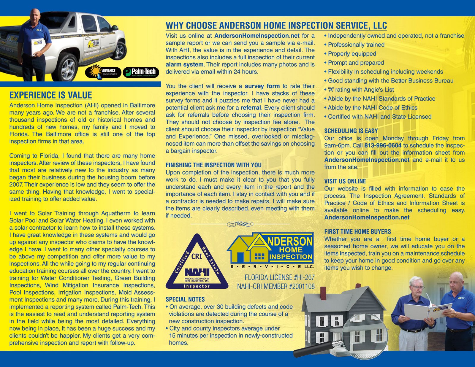 Anderson Home Inspection, LLC: Anderson Home Inspection Brochure ...