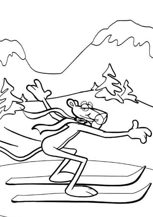 La pantera rosa para colorear - Imagui