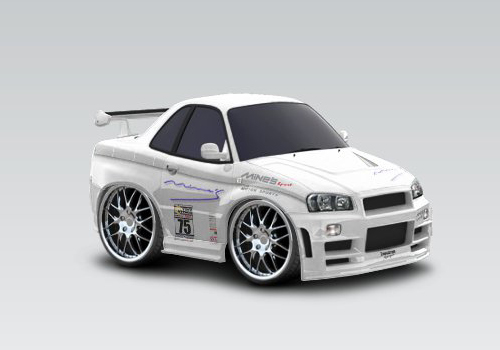nissan skyline car town graphics