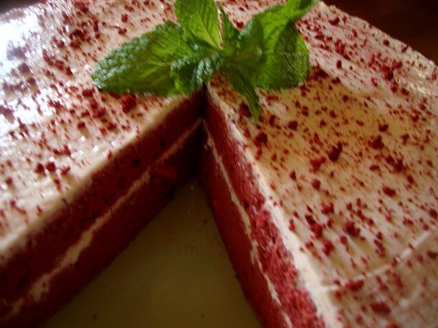 Red Velvet Angel Food Cake