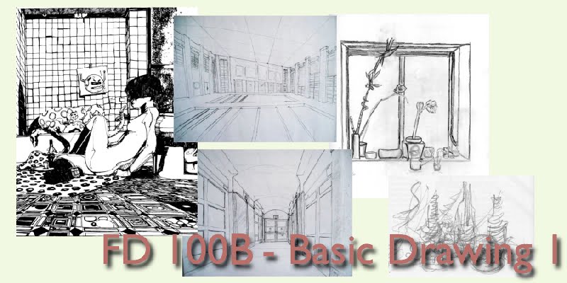 FD 100B: Examples Of 2-Point Perspective Still Life Drawings