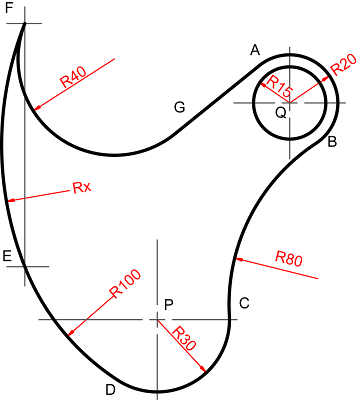 Engineering Drawing: Tangency Problem 07