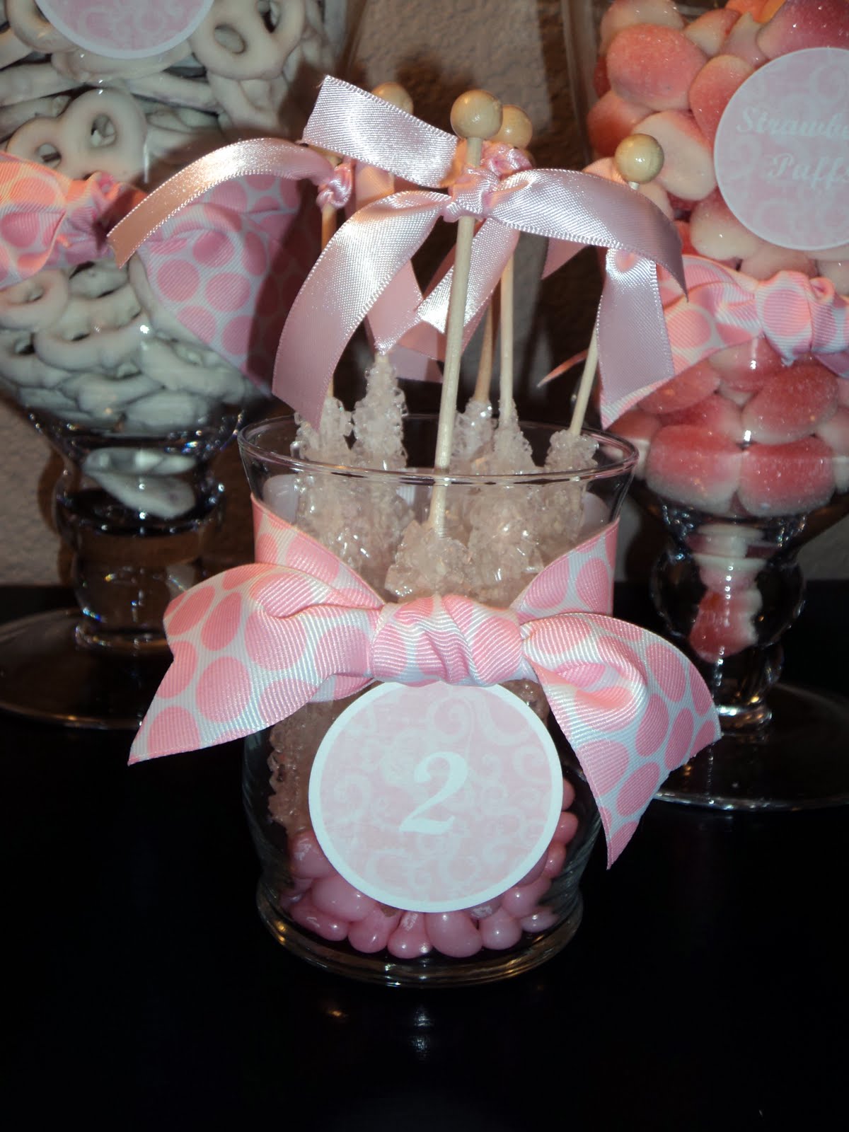 Spoonful of Sugar Custom Candy Buffets: Pink and White Birthday Party