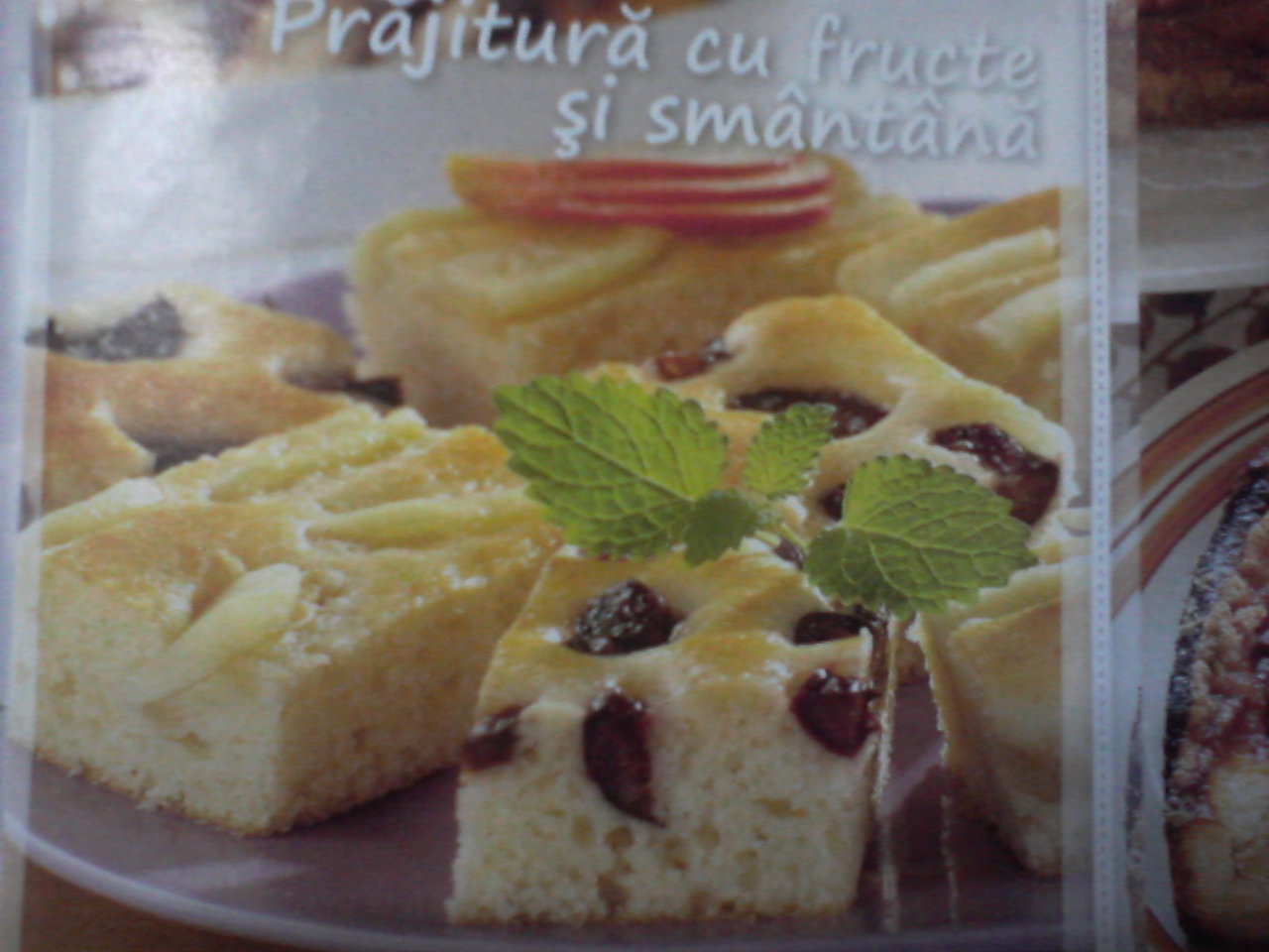 curcubeu culinar: Prajitura cu fructe si smantana