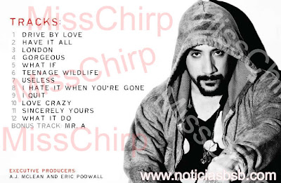 AJ MCLEAN: Exclusive Pic... Back Cover Tracklisting To 'Have It All ...