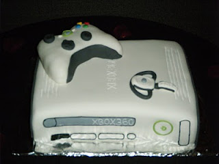 Cassy's Cakes: Black, white and red wedding with XBox
