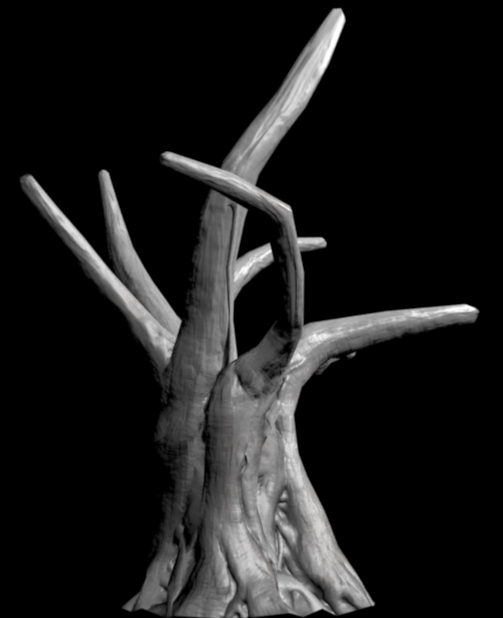 Tree with normal map.