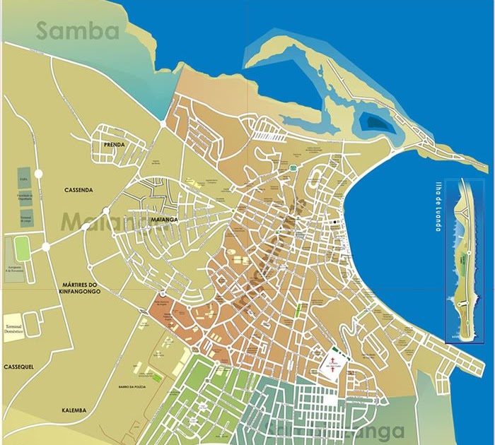 Informações sobre Luanda: Mapa de Luanda