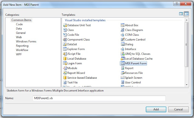 Visual Basic's Story: Membuat MDI Parent