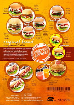 KLENGER BURGER MENU