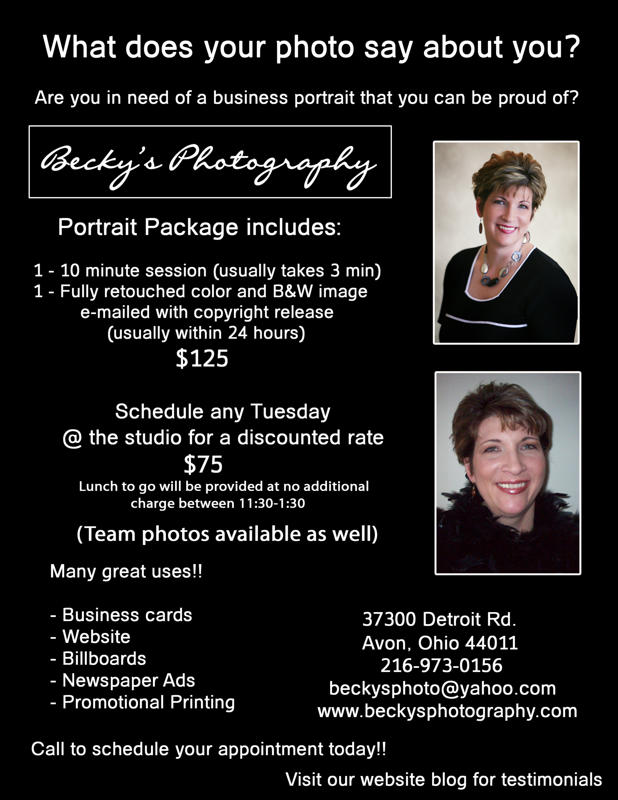 Becky's Photography: New Business Portrait Offer