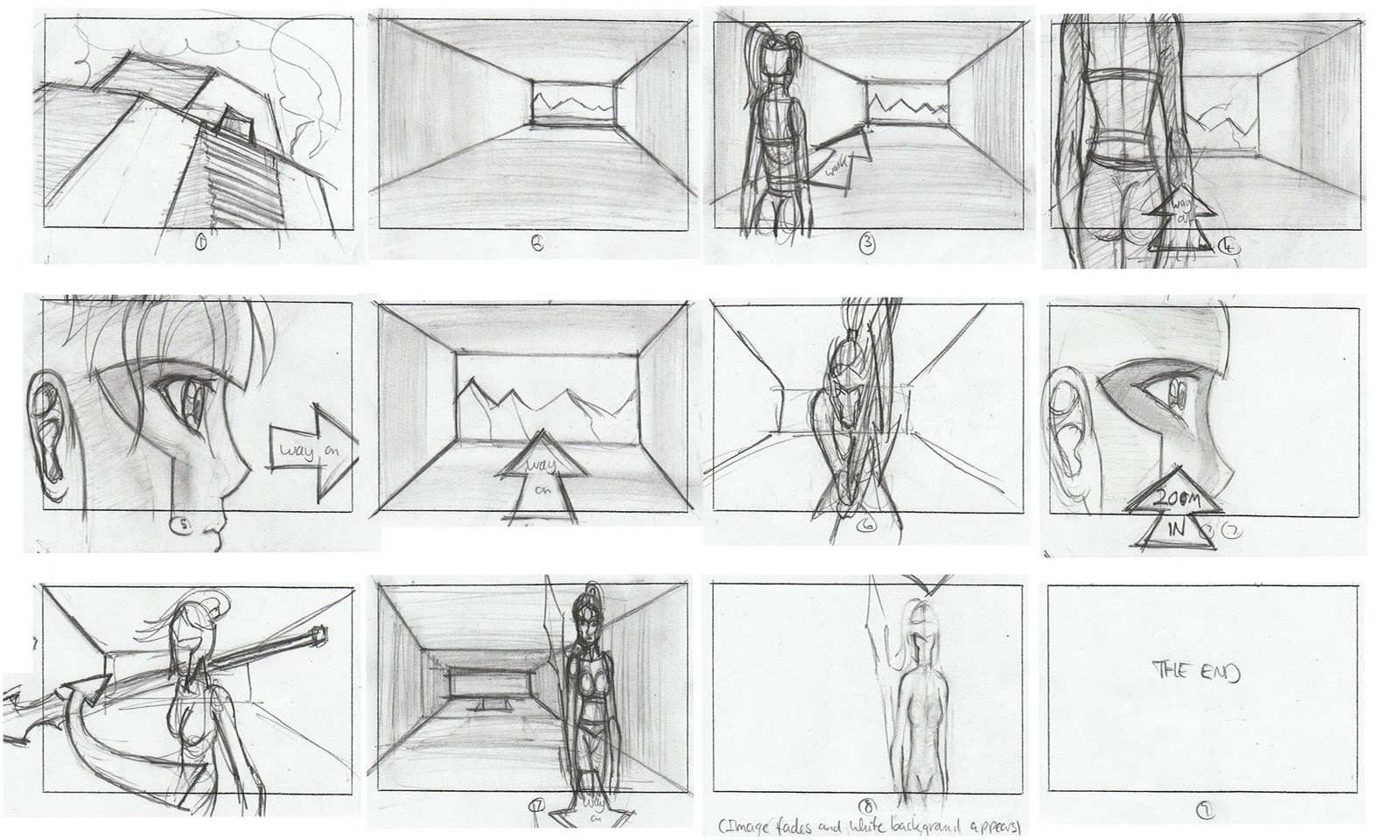Storyboard Art: Thumbnail storyboard & Project Storyboard