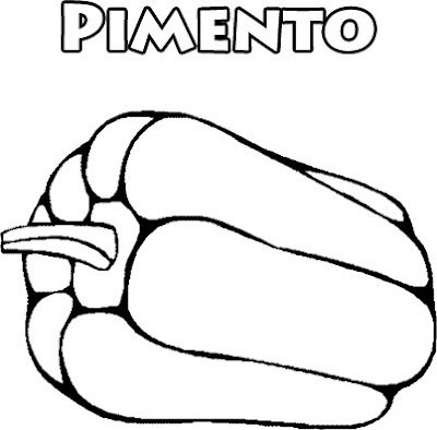 Colorir é Divertido !: Pimento para colorir - Imagens de Legumes para ...
