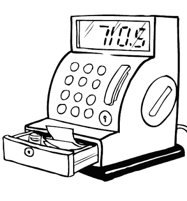 Cash Register Coloring Pages