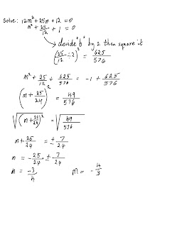 Algebra 2: QUADRATIC EQUATIONS