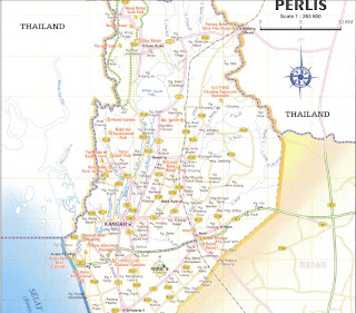 Malaysia Travel Guide And Map: Map of Perlis | Kangar