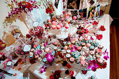 Pink Argyle: Lollipop Stand and Candy Buffets
