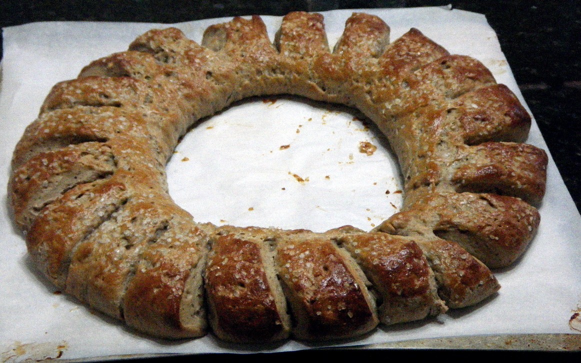 Year on the Grill: Pomegranate BREAD WREATH... Really, Pom Molasses ...