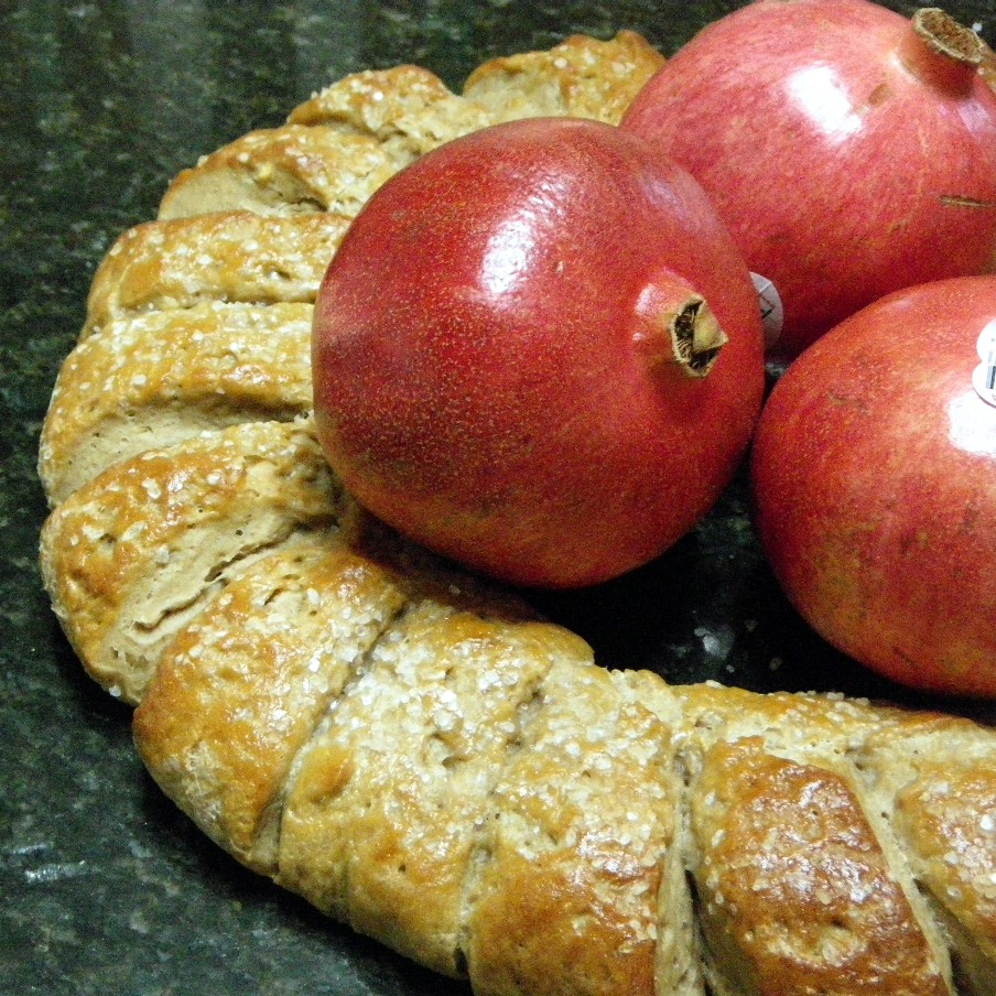 Year on the Grill: Pomegranate BREAD WREATH... Really, Pom Molasses ...